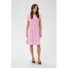 Saint Tropez Kleid GislaSZ Gerade Passform in Pink Brown Dot | Gr.: M