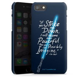 DeinDesign iPhone SE (2022) Handy Premium Case Smartphone Handyh&uuml;lle Schutzh&uuml;lle matt Star Wars Obi-Wan Kenobi Lightsaber Premium Case