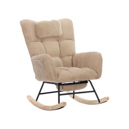 Redom Schaukelstuhl, Braun, Textil, 65x92x102 cm, Wohnzimmer, Sessel, Schaukelst&uuml;hle