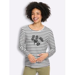 Heine Shirt in schwarz-ecru-geringelt | Gr.: 44