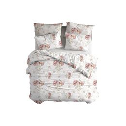 Traumschlaf Bettw&auml;sche Tender Flower in altrosa | Gr.: 135-x-200-plus-80-x-80-cm