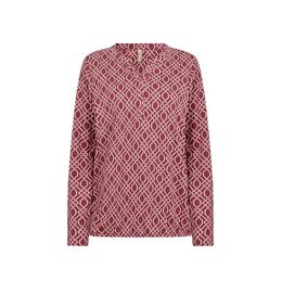 soyaconcept Bluse 'Felicity' Damen Gr&ouml;&szlig;e S hellbeige / burgunder