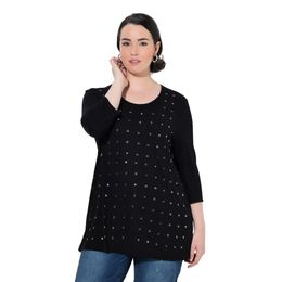 Ulla Popken Shirt in schwarz | Gr.: 62/64