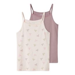 name it M&auml;dchen Unterhemden 2 er Pack "Loop" in Lila | Gr.: 158/164