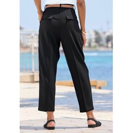 Lascana Bundfaltenhose in schwarz | Gr.: 42