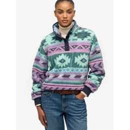 Superdry & Co Sweater female size XXL marine blue / Mint / Purple / Rose
