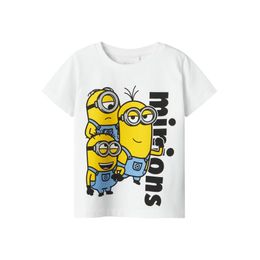 name it T-Shirt mit Minions Print in Wei&szlig; | Gr.: 110