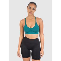 Smilodox Sport BH Solid Scrunch Icon in Dunkelgr&uuml;n | Gr.: M