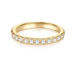 Trilani Ring aus Sterling Silber mit Zirkonia in gelbgold | Gr.: 56