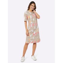 Sieh an! Jersey-Kleid in sand-flamingo-bedruckt | Gr.: 46