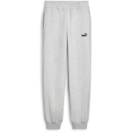Puma Sporthose "ESS Small No.1 Logo Comfort High-Waist Sweatpants FL cl" in Grau | Gr.: L