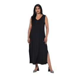 Ulla Popken figurbetontes Kleid in schwarz | Gr.: 54-56