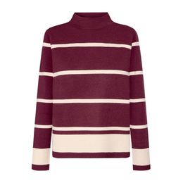 Betty Barclay Feinstrickpullover mit Stehkragen in Patch Dark Red/Beige | Gr.: 46