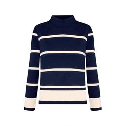 Betty Barclay Feinstrickpullover mit Stehkragen in Patch Dark Blue/Beige | Gr.: 42