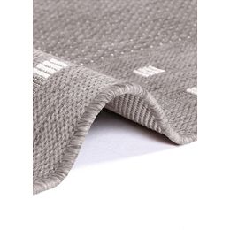 bonprix In- und Outdoor Teppich mit umlaufender Bord&uuml;re, grau, Gr.160x230 cm, Ein dekoratives Highlight, das auch f&uuml;r Terrasse oder Balkon geeignet ist