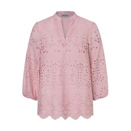 More & More More & More legere Lochspitzen-Schlupfbluse, 3/4 Arm in new rose | Gr.: 36