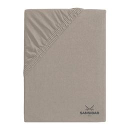 Sansibar Spannbettlaken in Taupe | Gr.: 140-160 x 200-220 cm