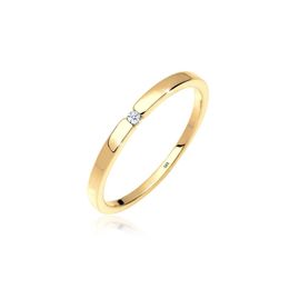 Elli DIAMONDS Ring 585 Gelbgold Ehering, Verlobungsring in Wei&szlig; | Gr.: 52