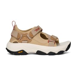 Teva Damen Sandale "GRANDVIEW MAX SANDAL WOMEN", Gr. 40, beige, Synthetik, Textil, Schuhe, mit Vibram Sohle, mit Gummi-Laufsohle, atmungsaktiv