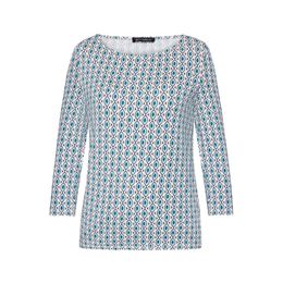 Betty Barclay Basic Shirt mit U-Boot-Ausschnitt in Petrol/Black | Gr.: 44