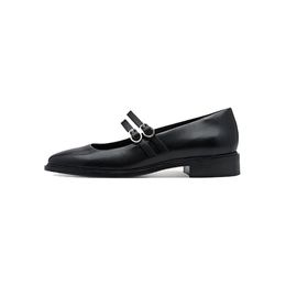 Tamaris Leder-Ballerinas in Schwarz - 41% | Gr&ouml;&szlig;e 41 | Damen-ballerinas
