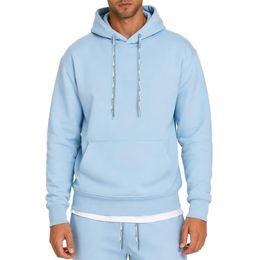 Reichstadt Herren Regular Fit Hoodie Marken-Stick in Baby Blue | Gr.: XXL
