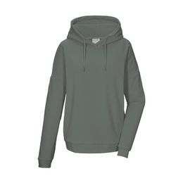 Killtec Damen Fleeceshirt "KOS 477 WMN FLC SHRT", grau, Gr. 38, Obermaterial: 90% Polyester, 10% Elasthan, Shirts, Loungewear Fleeceshirt mit Kapuze