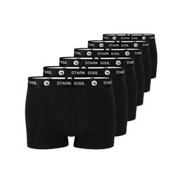 Stark Soul&reg; Stark Soul Boxershorts 6'er Pack - Hipster Shorts in schwarz-schwarz | Gr.: L