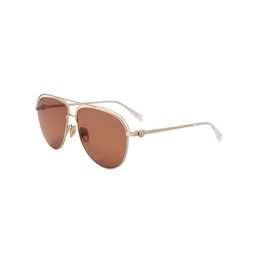 Maje Damen-Sonnenbrille in Gold/ Hellbraun - 75% | Gr&ouml;&szlig;e 56 | Damen-brillen