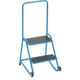 eurokraft pro Mobiler Treppentritt, Stufen mit Siebdruckplatte, 2 Stufen