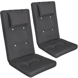Detex Stuhlauflage 2er-Set Vanamo Grau 118x45x7cm