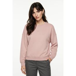 BOSS Orange Damen Sweater "Ever Premium Damenmode", rosa, Gr. S, unifarben, Sweatware, Obermaterial: 100% Baumwolle, Sweatshirts, mit Logostickerei,