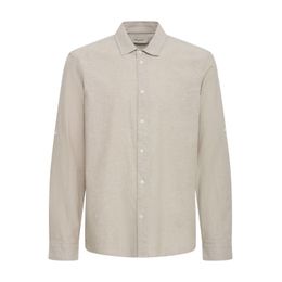 Blend Herren Leinenhemd "Leinenhemd BHAban Slub Linen Mix", beige, Gr. 3X, Obermaterial: 70% Baumwolle CO. 30% Leinen LI., Hemden