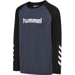 Hummel Shirt "Hmljr Logo T-Shirt L/S" in Blau | Gr.: 122/128