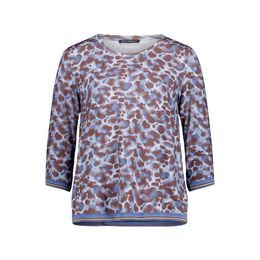 Betty Barclay Casual-Shirt mit Gummizug in Blau/Braun | Gr.: 42
