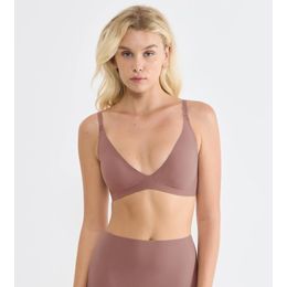 Sloggi Damen B&uuml;gelloser BH "ZERO Feel 2.0", Gr. XL, braun, Single Jersey, Obermaterial: 76% Polyamid, 24% Elasthan, BHs, mit herausnehmbaren,
