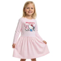 Hello Kitty Kleid Kuromi My Melody Friends Kleidchen Rock langarm in rosa | Gr.: 110/116