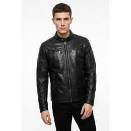 Mauritius Herren Lederjacke "GBDerry LAORV", schwarz, Gr. L, unifarben, Obermaterial: 100% Schafsleder. Futter: 100% Baumwolle. &Auml;rmelfutter: 100%