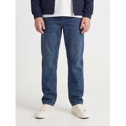 Jack & Jones Kinder Relax-fit-Jeans "JJICHRIS JJCREW AT 163 SN JNR", blau, Gr. 170, JACK & JONES JUNIOR, leichte Abriebeffekte, Denim/Jeans, Obermaterial: 100%