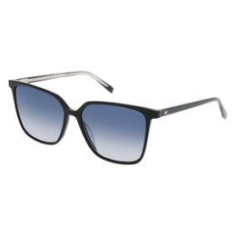 Tommy Hilfiger TH 2292/S | Damen-Sonnenbrille | Fassung: Vollrand, Cat Eye, Acetat, Schwarz | Glasfarbe: Blau