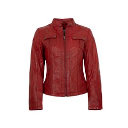 7eleven Lederjacke Lammnappa in Rot | Gr.: 38
