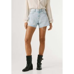 Pepe Jeans Damen Shorts "denim shorts A-LINE SHORT HW RACHEL", blau, Gr. 26, 100% Baumwolle, Hosen