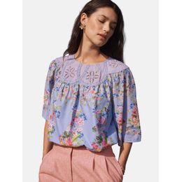 Love & Roses Bluse Damen Gr&ouml;&szlig;e 4XL blau / opal / oliv / altrosa