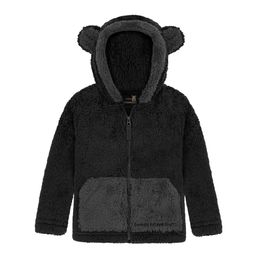 Normani Fleecejacke 'Barvas' Jungen Gr&ouml;&szlig;e 80/92 dunkelgrau / schwarz