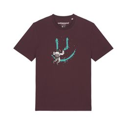 Watapparel Shirt 'Graffiti Astronaut' male size XL Blue / Grey / Dark red / White