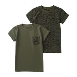 Parforce Essential 2er-Set Kinder T-Shirt Waldtiere Oliv/Waldtiermotive (Gr&ouml;&szlig;e: 146/152)
