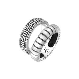 Kuzzoi Ring Set Herren Gr&ouml;&szlig;e 66 silber