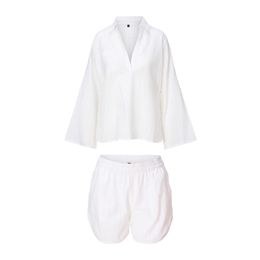 Lingadore Pyjama Damen Gr&ouml;&szlig;e 4XL/5XL wei&szlig; Sommerkleid