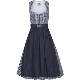 BERWIN Midi-Vichykaro-Dirndl Blau/Wei&szlig;/Gr&uuml;n (Gr&ouml;&szlig;e: 34)