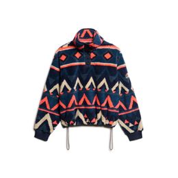 Superdry & Co Sweater female size XXL Beige / marine blue / Coral / Black